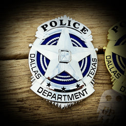 STANDARD - Dallas, TX PD Standard Issue Badge – Ghost Patch Custom
